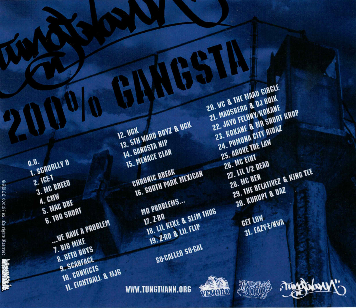 Tungtvann - 200% Gangsta [CD] – KNIRCKESHOP